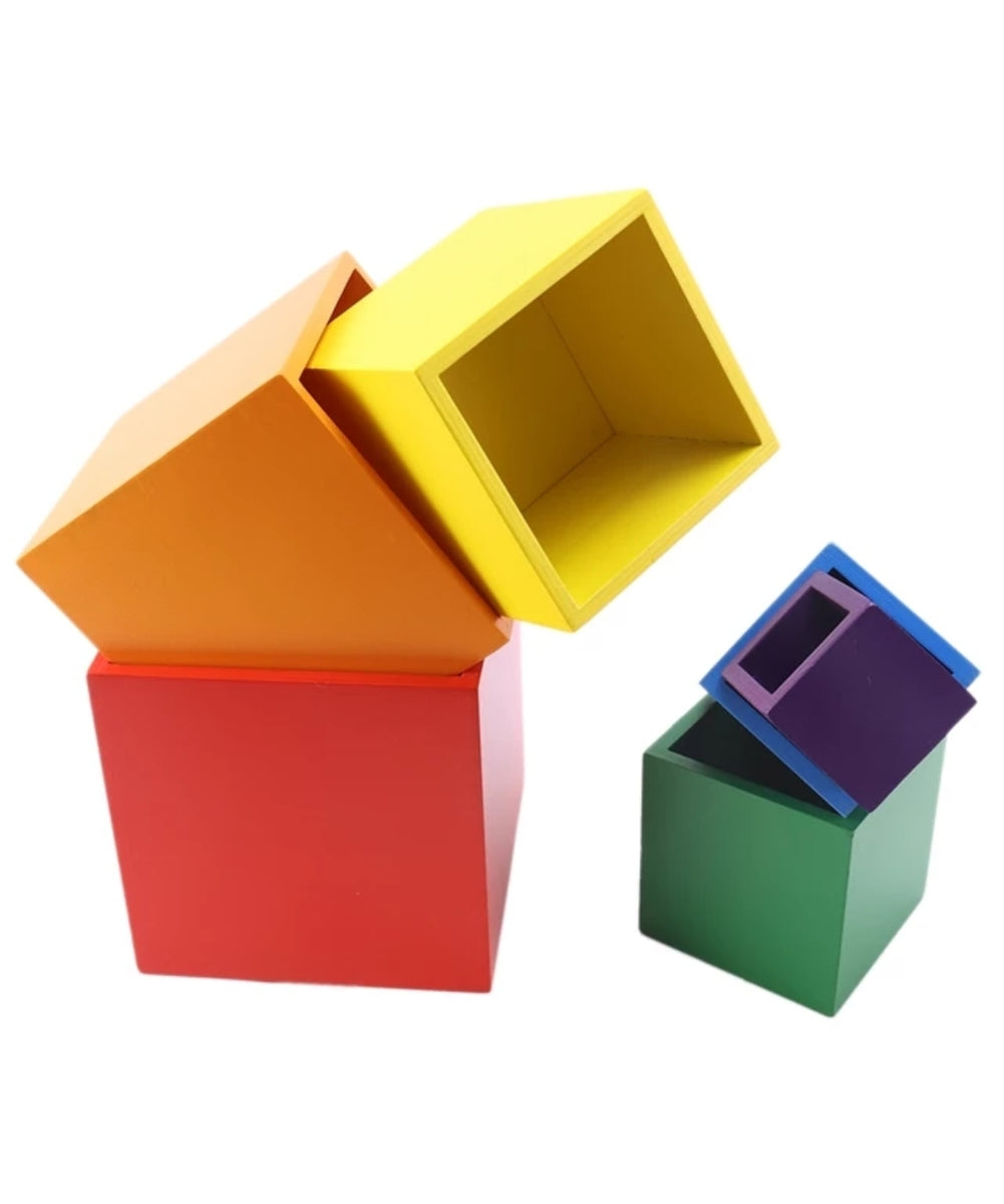 Rainbow Cube Stacker | Montessori Sensory Play – Morphing